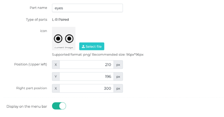 Configure about the part – Picrew Support