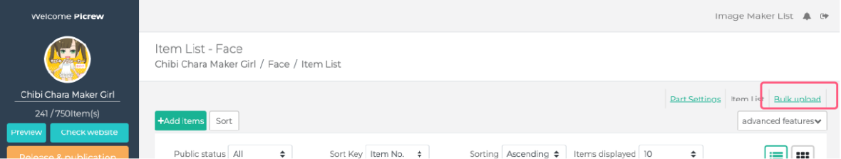 Upload an item icon – Picrew Support